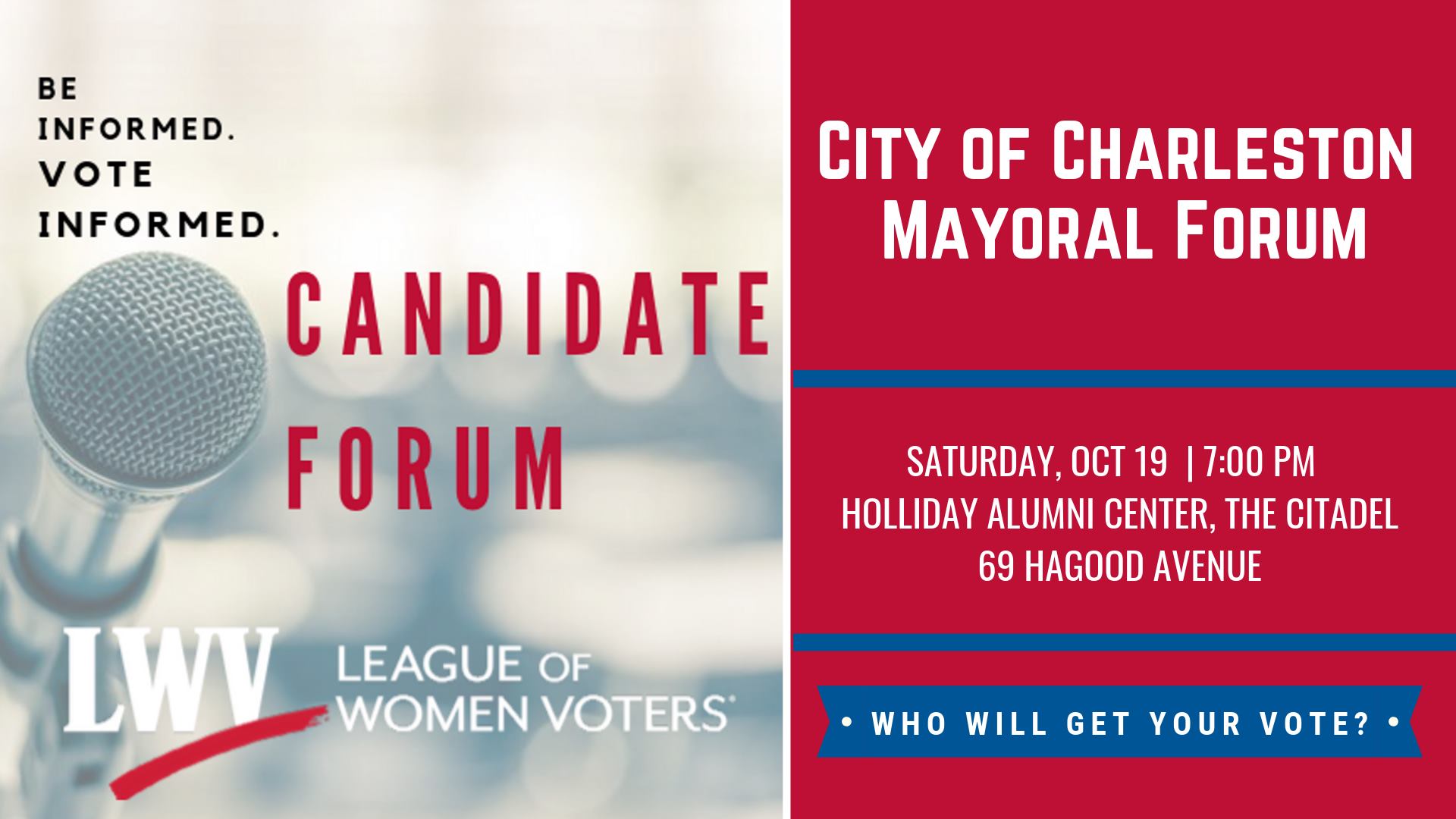 The Citadel To Host Charleston Mayoral Forum The Citadel Today