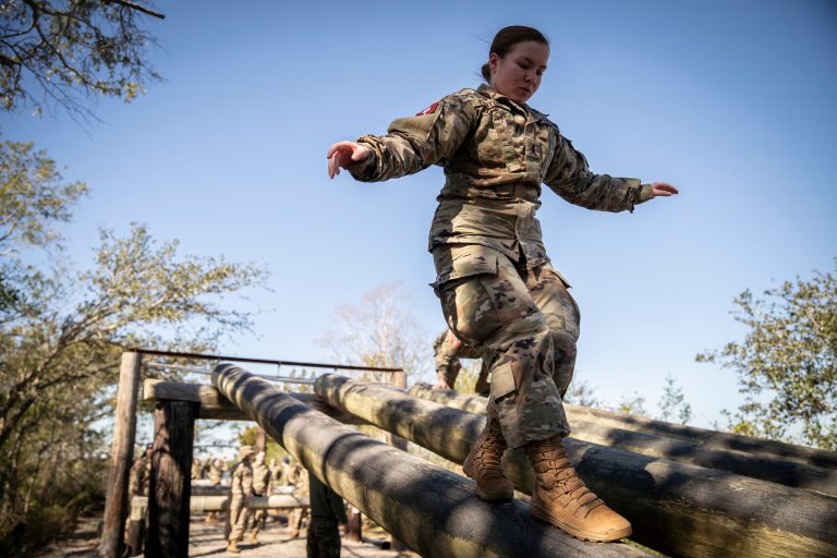 Leadership reaction course steers freshmen toward successful cadet ...