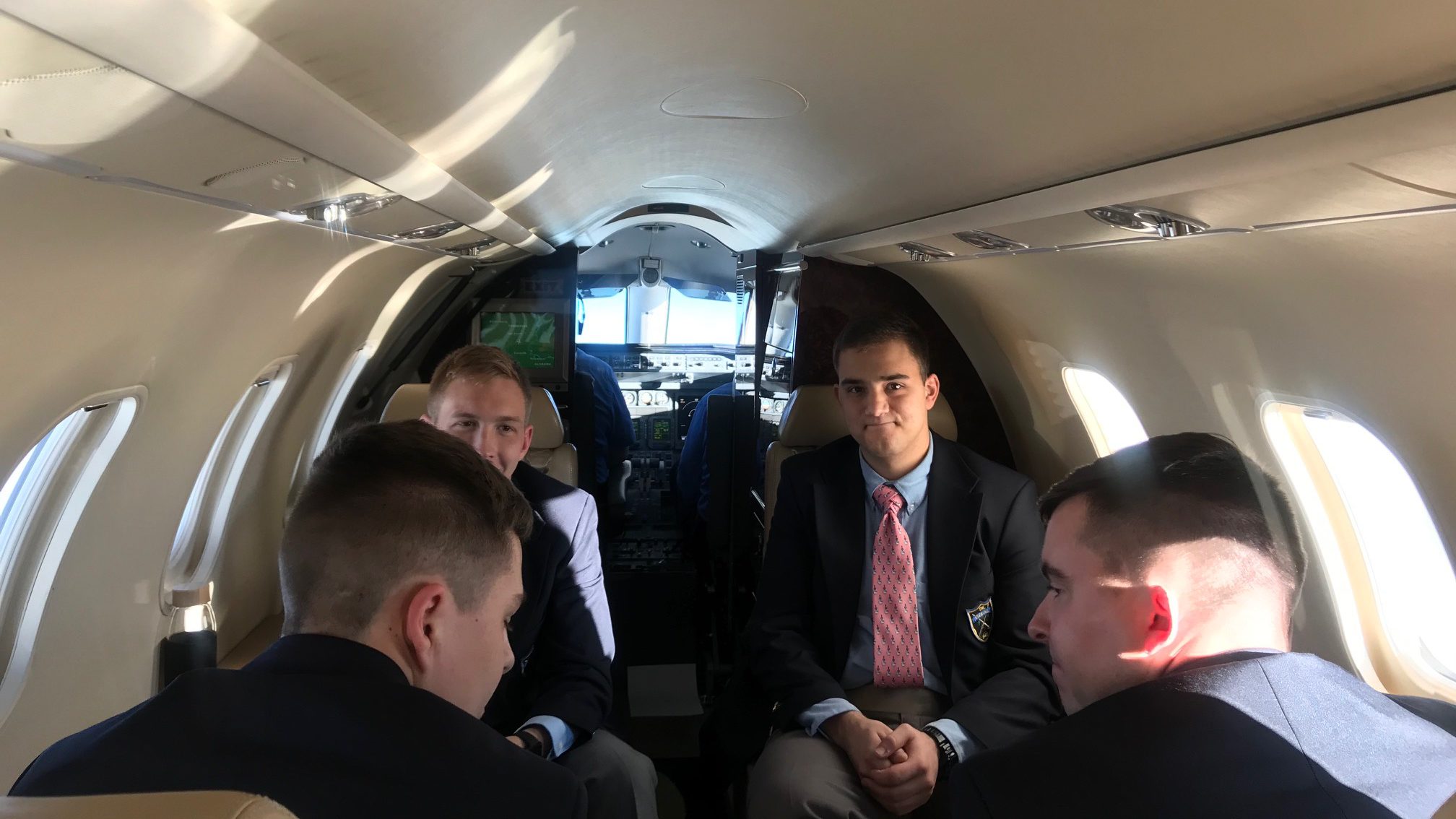 Alumnus president flies mechanical engineering cadets to leading company