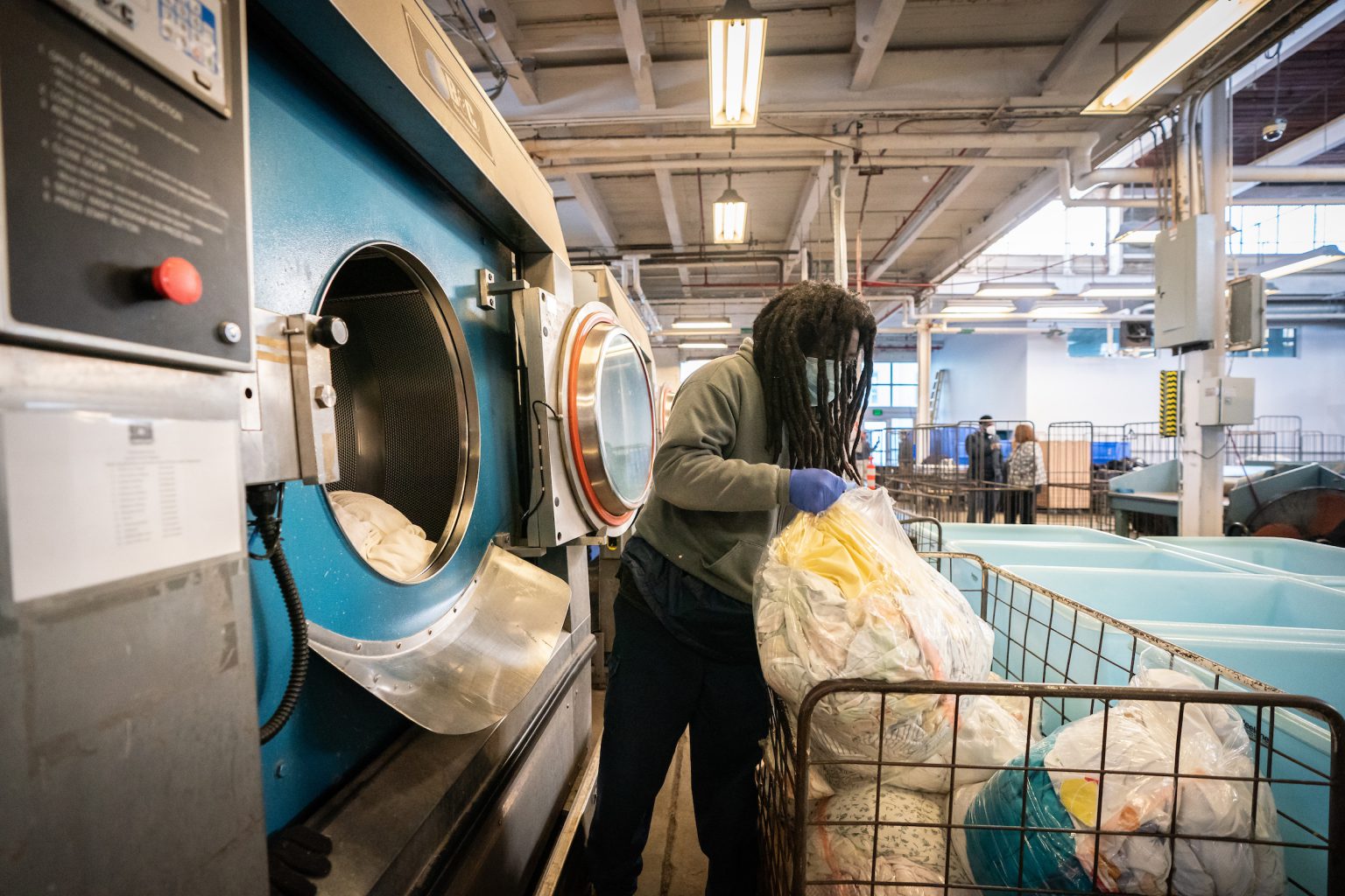 Citadel laundry team helping care for homeless with clean linens on ...