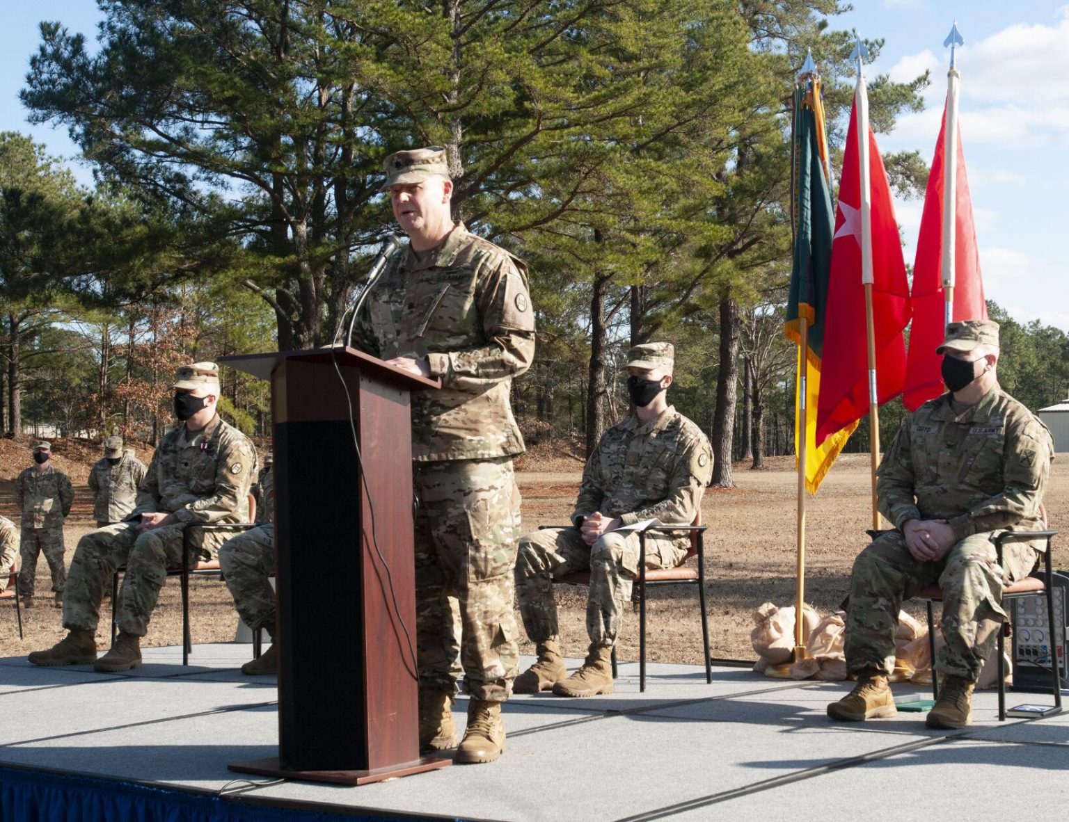 Citadel Graduate College's Lt. Col. Brandon Pitcher, leading infantry ...