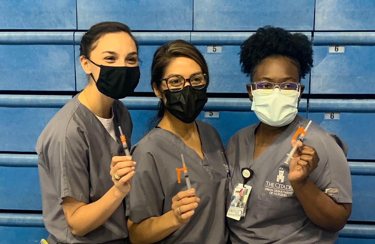 Citadel nursing students, athletics trainers help vaccinate faculty and ...