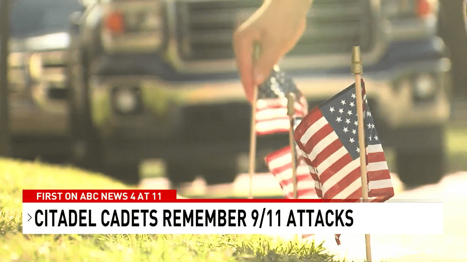 Citadel cadets honor 9/11 victims with thousands of American flags ...