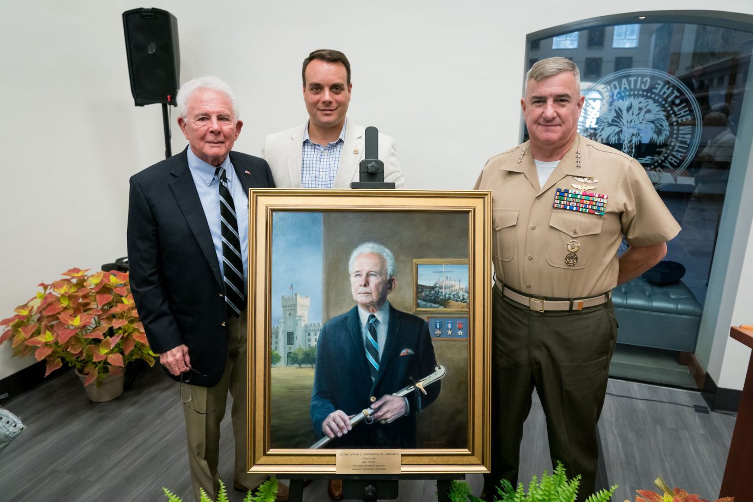 The Citadel unveils portrait of Col. Myron Harrington - The Citadel Today