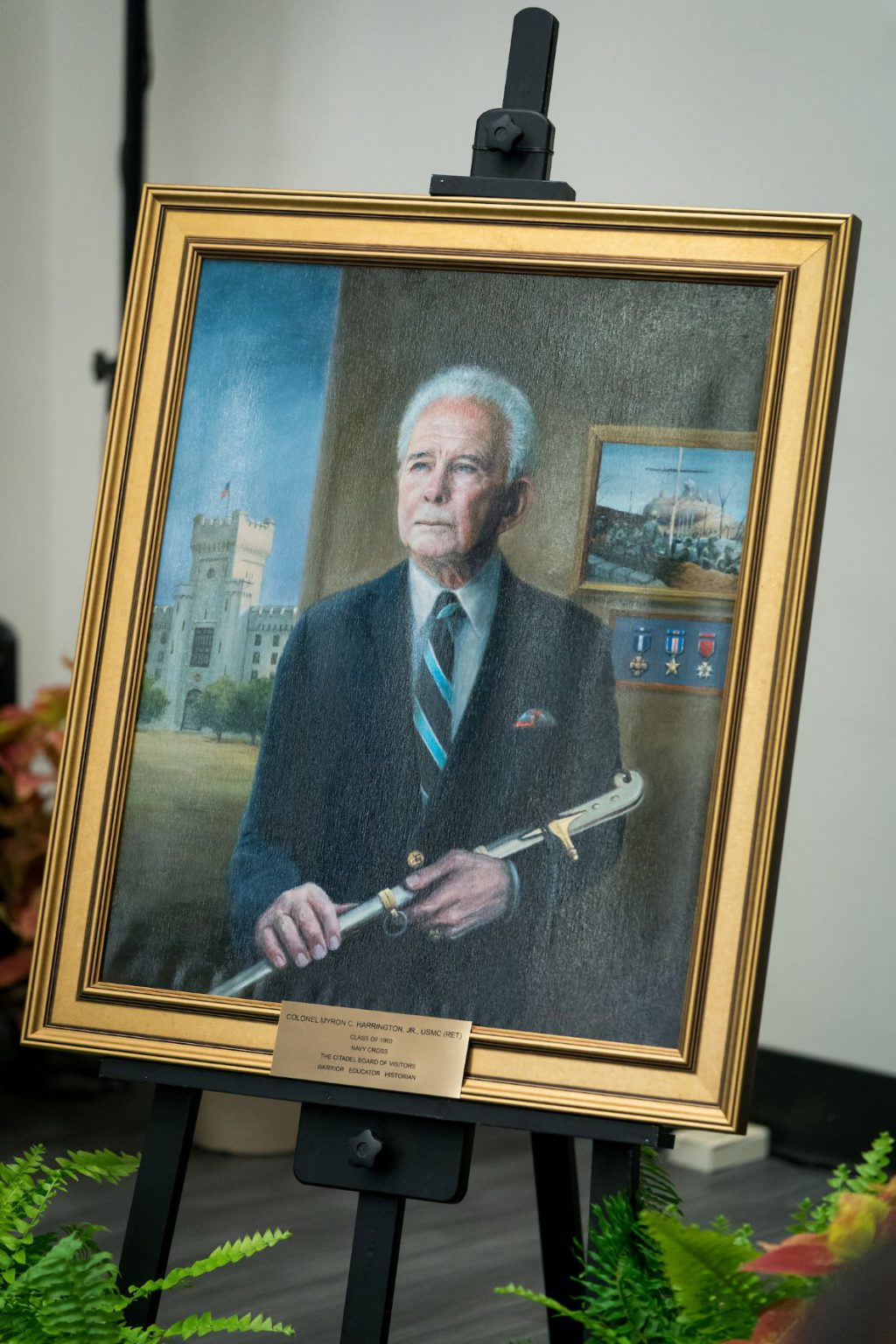 The Citadel unveils portrait of Col. Myron Harrington - The Citadel Today