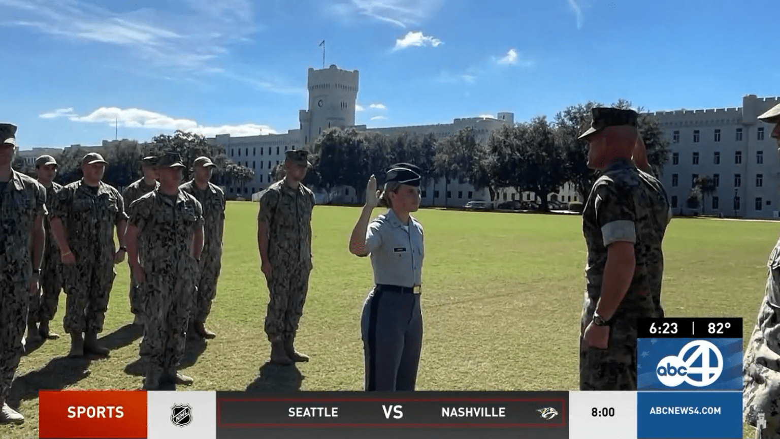 Citadel cadet takes oath before taking the field - The Citadel Today