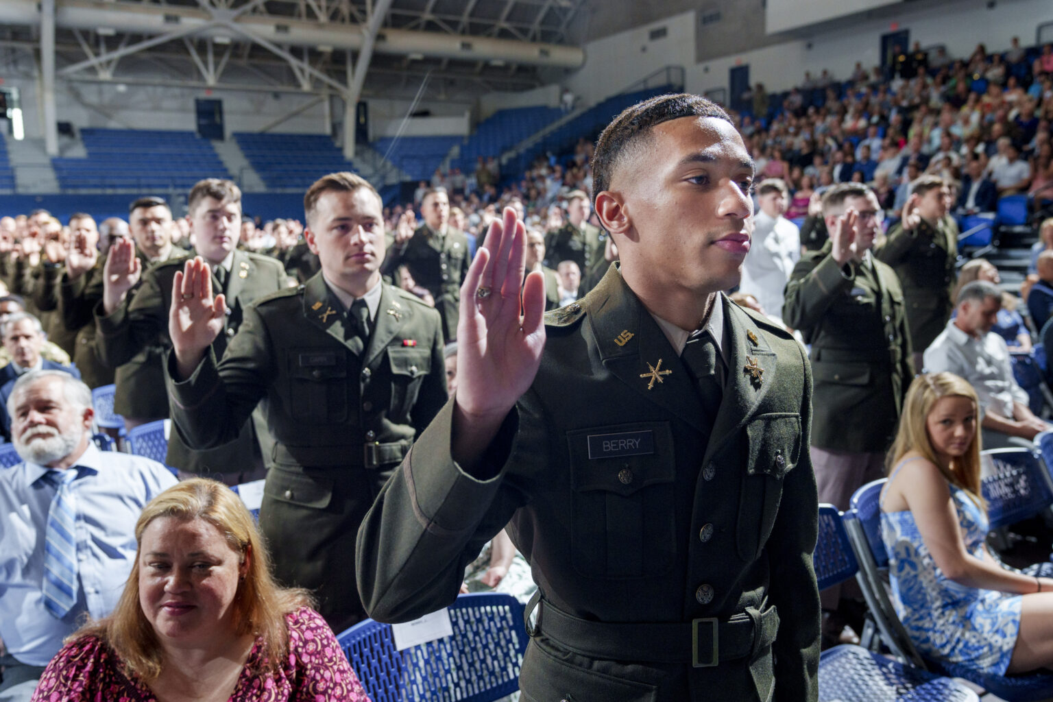 The Citadel Class of 2024 cadets sworn in as officers in the United ...