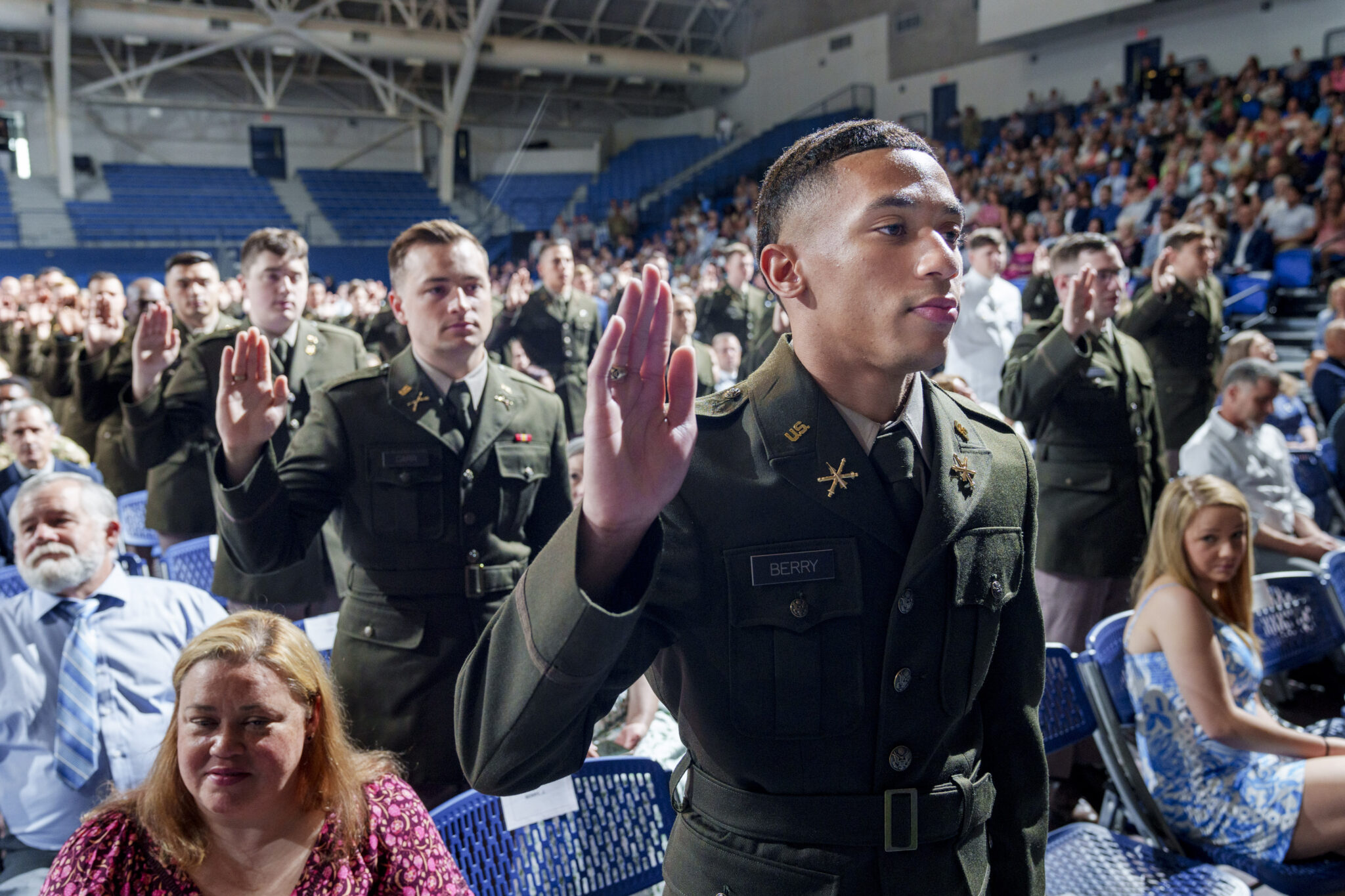 The Citadel Class of 2024 cadets sworn in as officers in the United ...