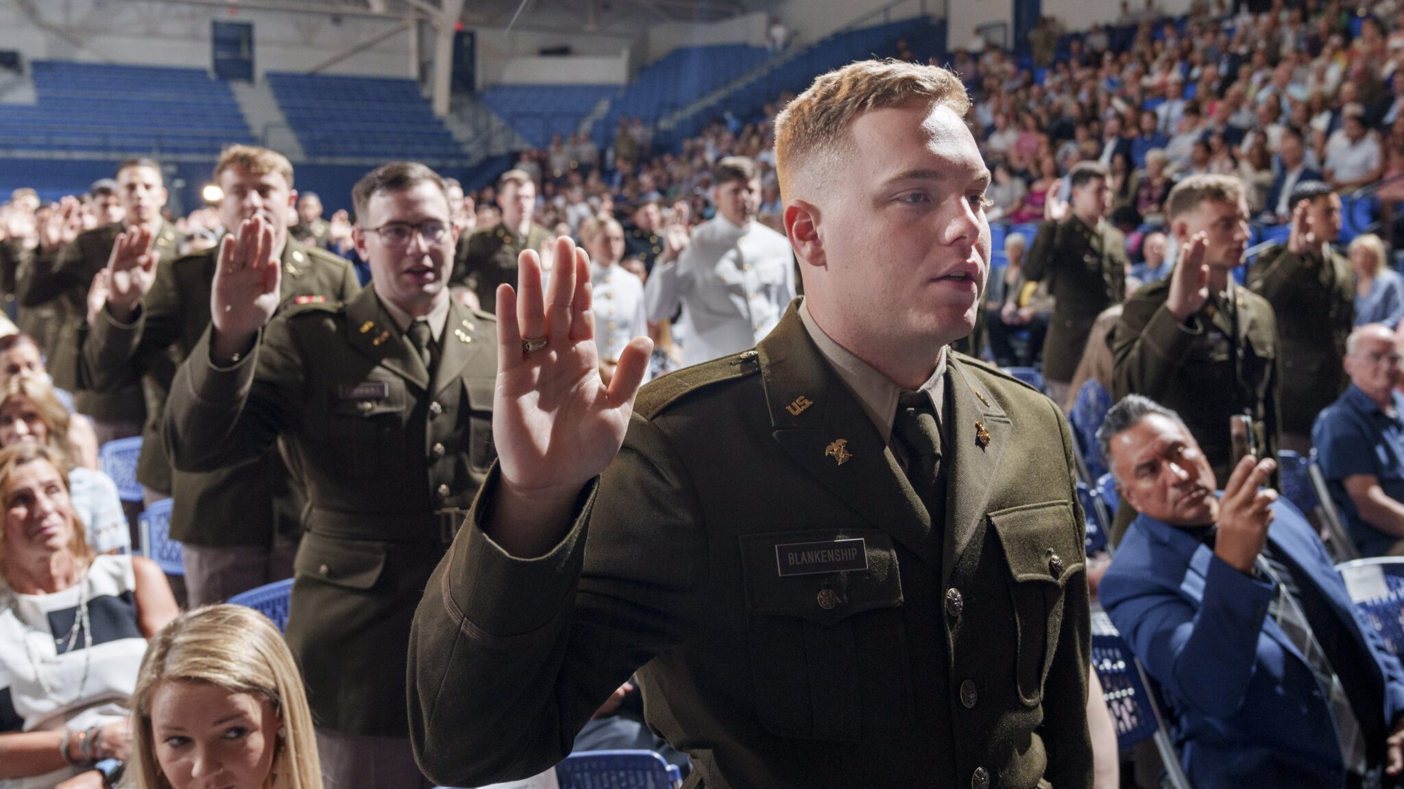 The Citadel Class of 2024 cadets sworn in as officers in the United ...