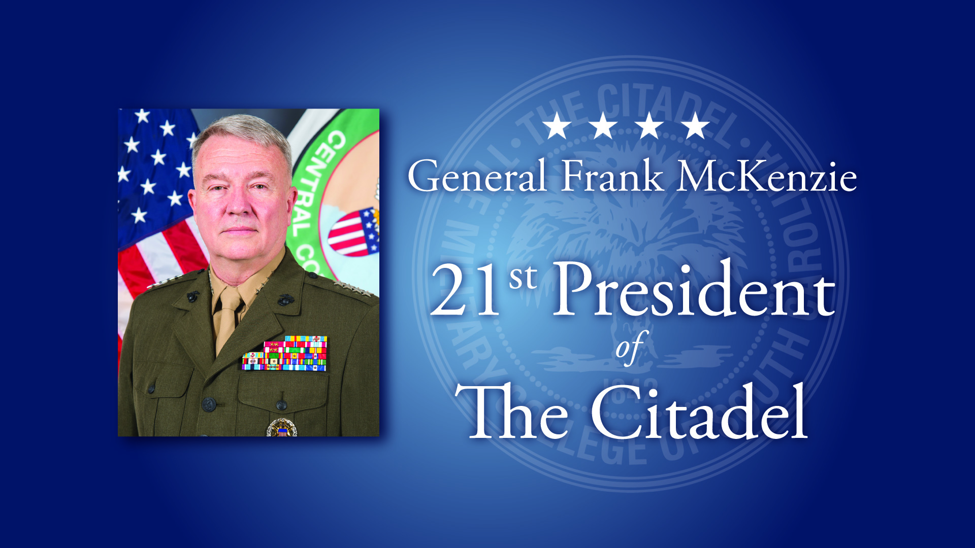 Gen. Frank McKenzie selected as 21st president of The Citadel - The ...
