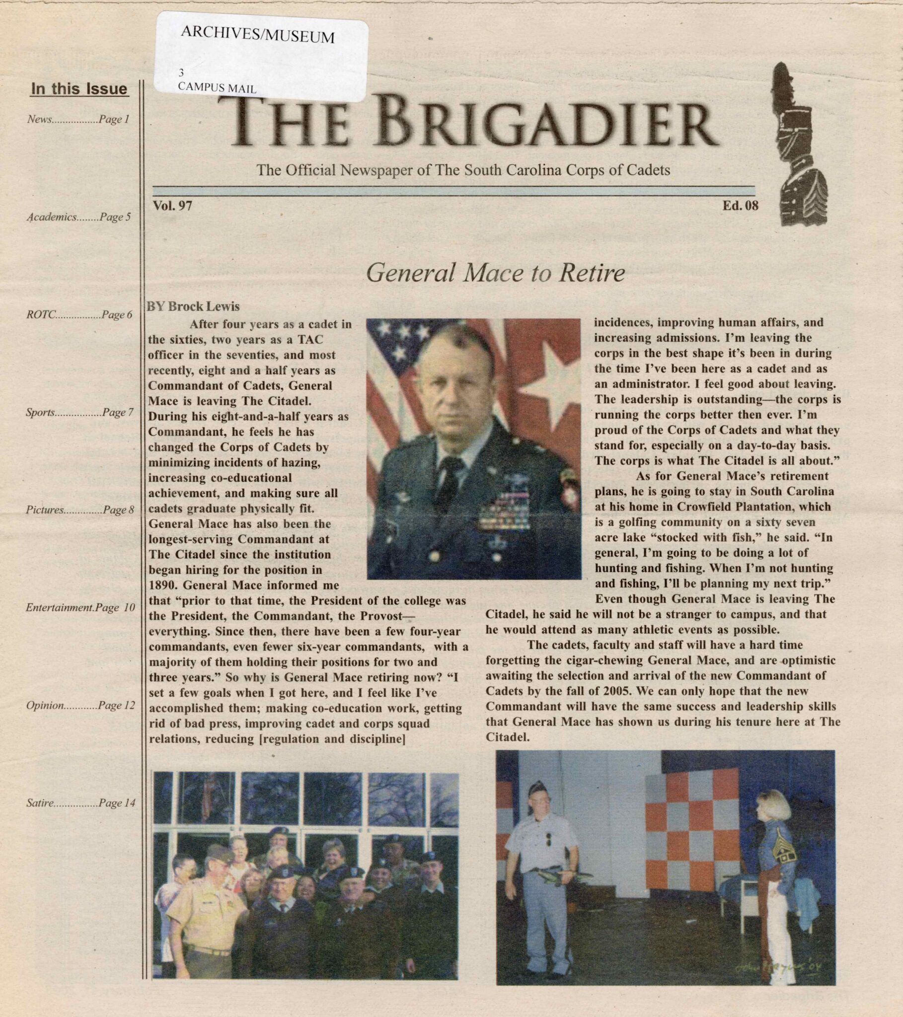 Remembering Brig. Gen. James Emory Mace, former Commandant of Cadets ...